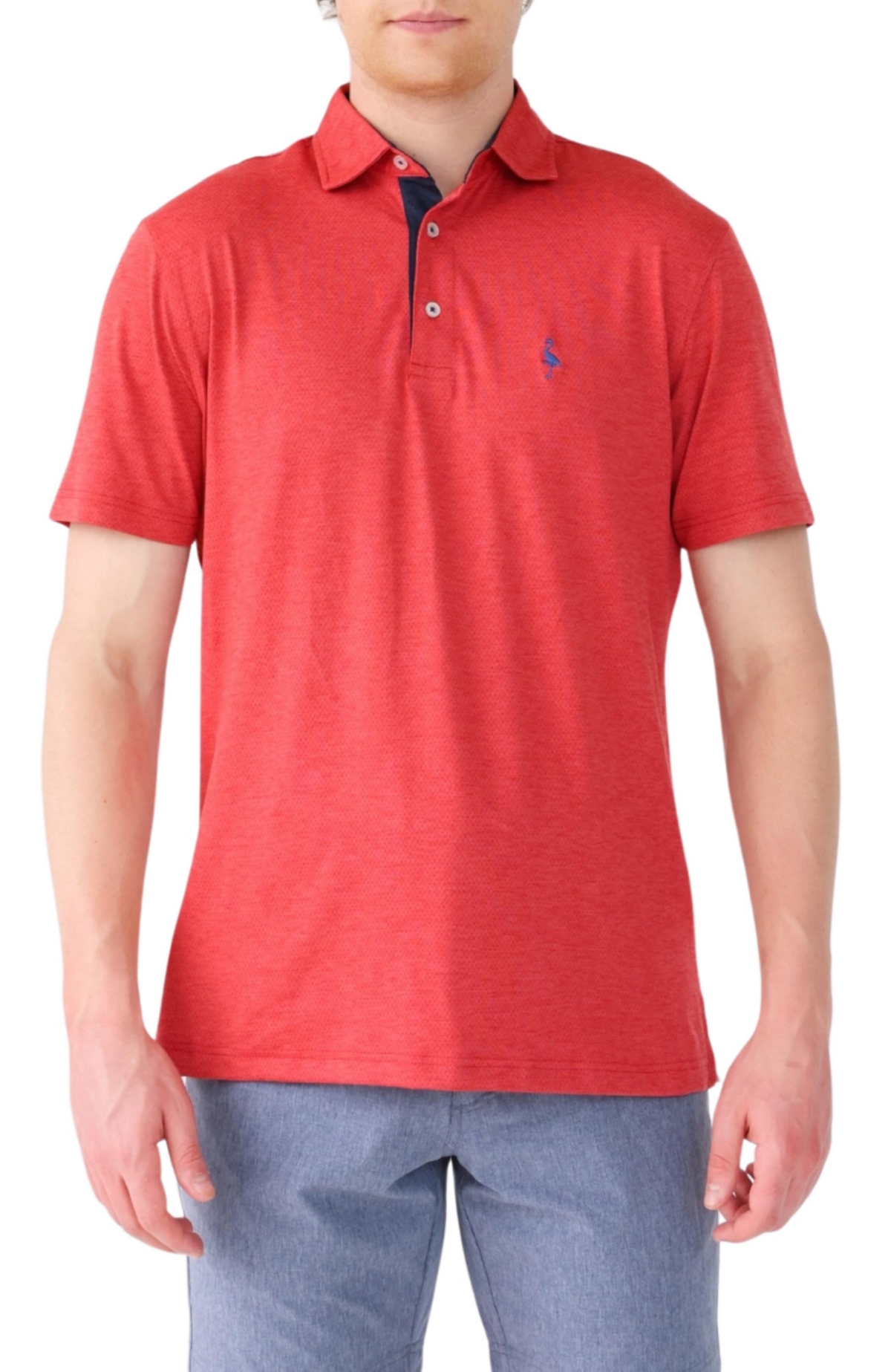 Click here for Tailorbyrd Mens Melange Mesh Performance Polo - Su... prices