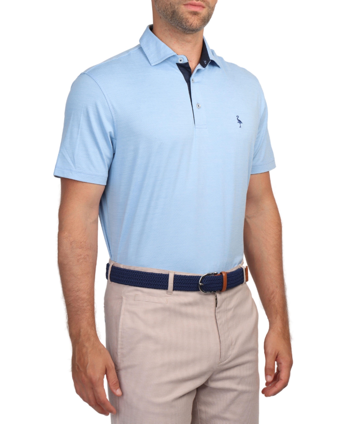 Click here for Tailorbyrd Mens Melange Mesh Performance Polo - Tr... prices