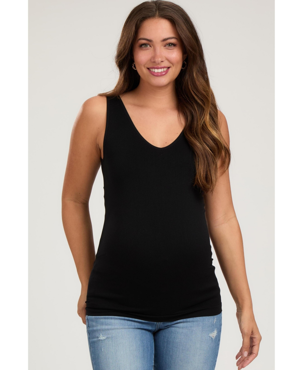 Click here for Pinkblush Maternity Black Sleeveless Fitted Tank T... prices