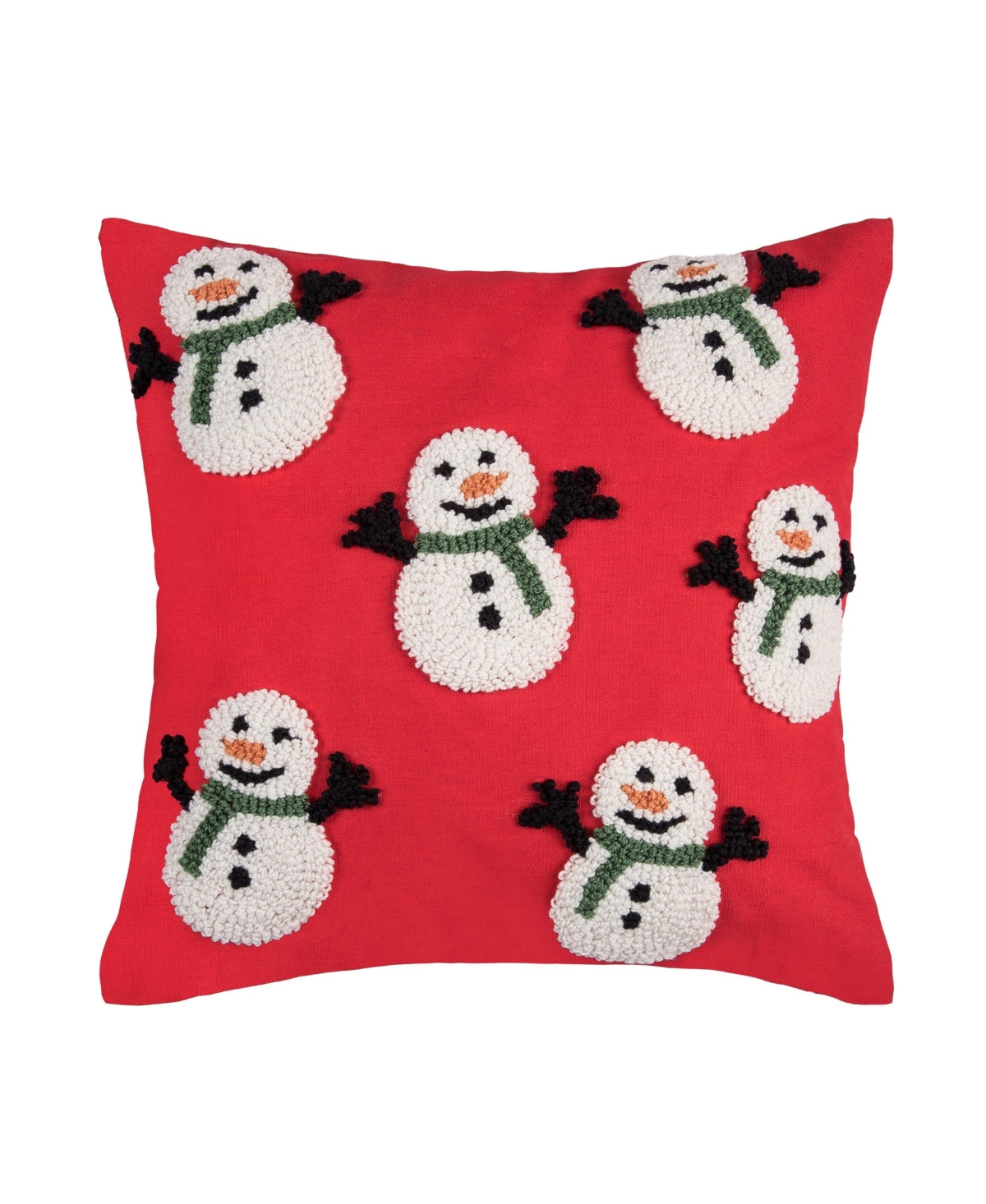 Click here for Snowman Party Hooked Christmas Accent Throw Pillow... prices