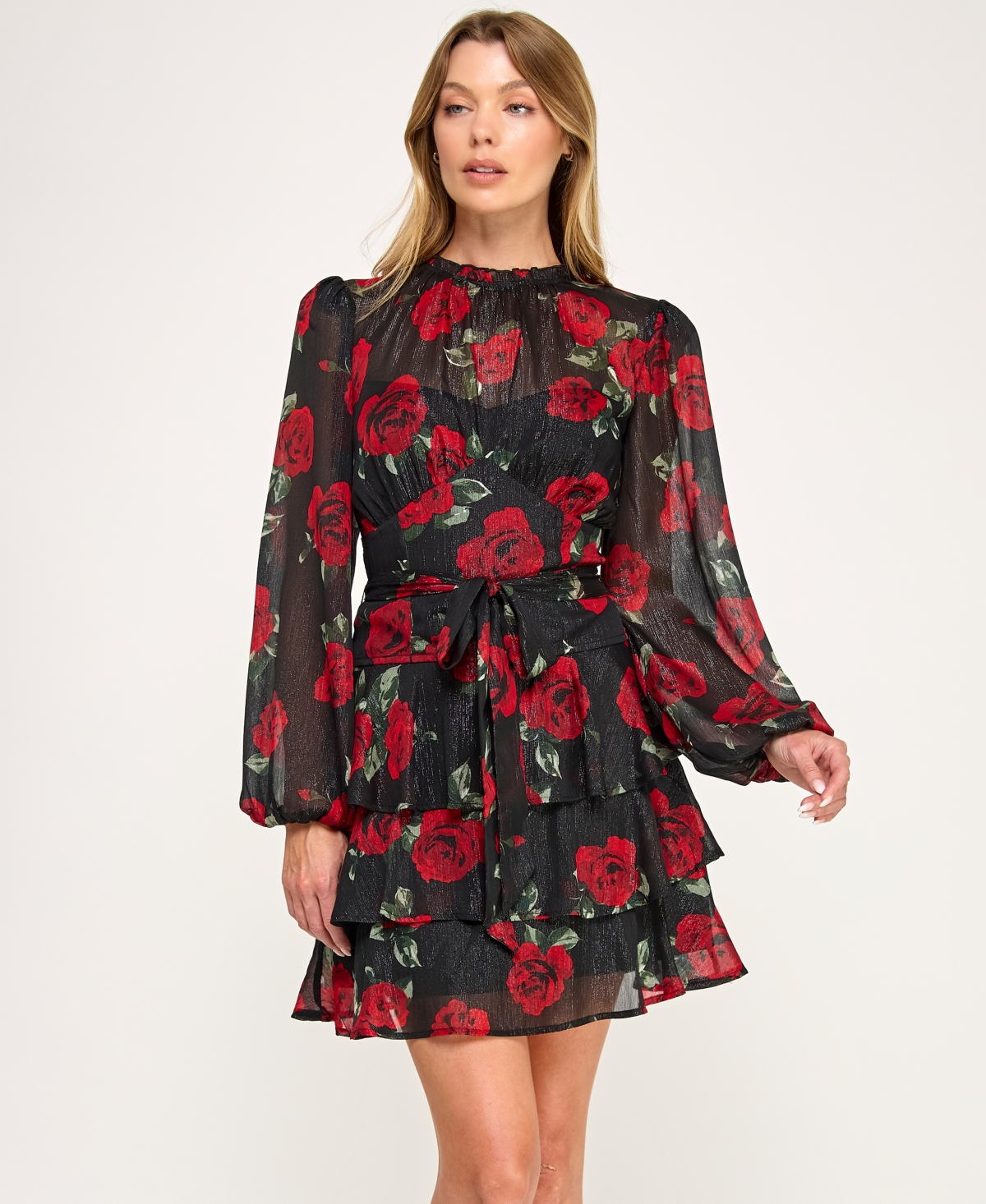 Click here for Trixxi Juniors Long Sleeve Mock Neck Dress - Black prices