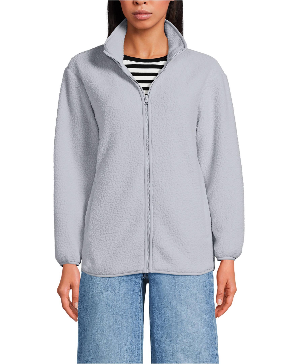 Click here for Lands End Womens Cozy High Pile Full Zip Fleece Ja... prices