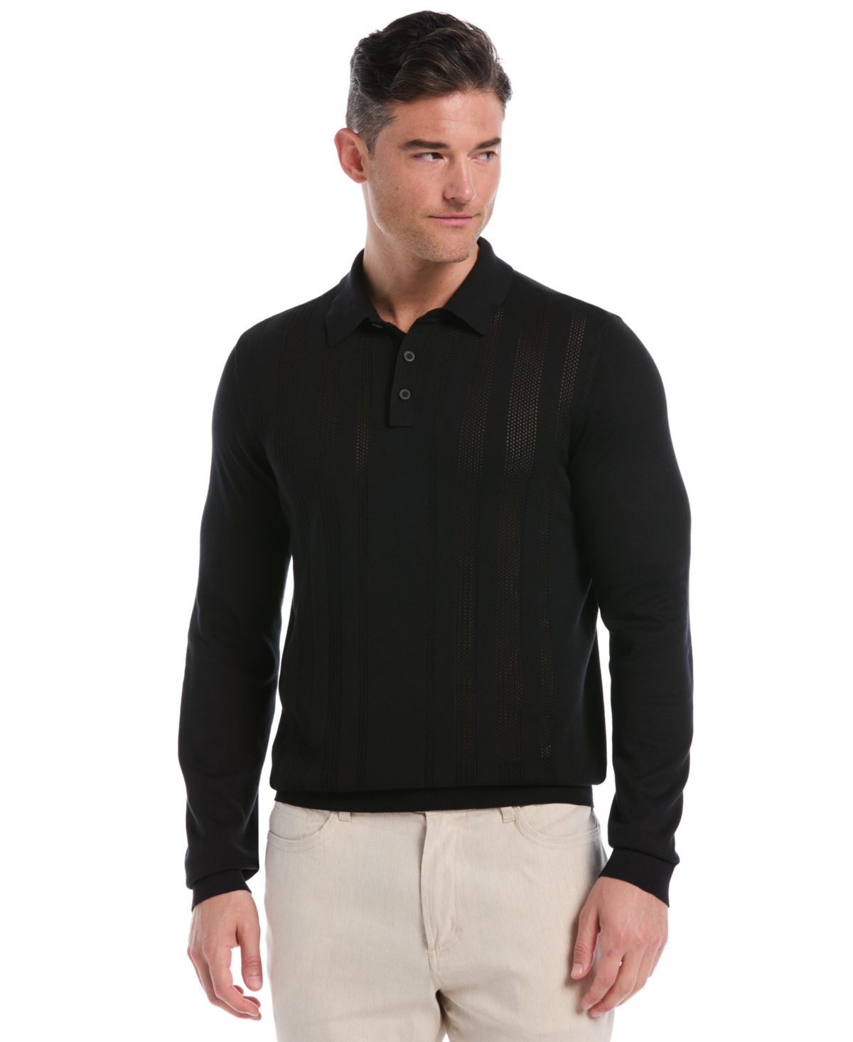 Click here for Cubavera Mens Long Sleeves Sweater Polo Shirt - Je... prices