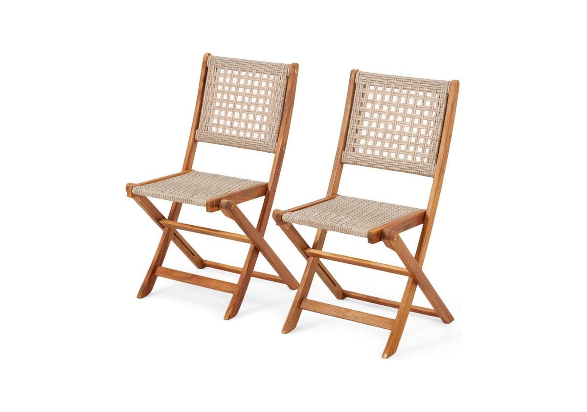 Click here for Aecojoy Outdoor Folding Chairs Set of 2  Wooden Pa... prices
