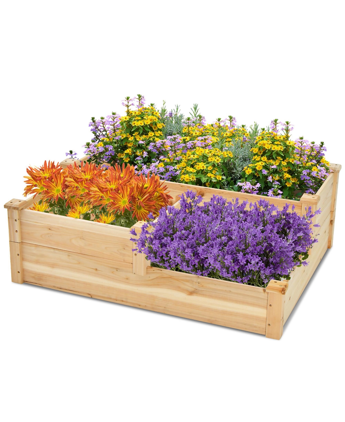 Click here for Gymax 3-Tier Outdoor Raised Garden Bed Fir Wood El... prices