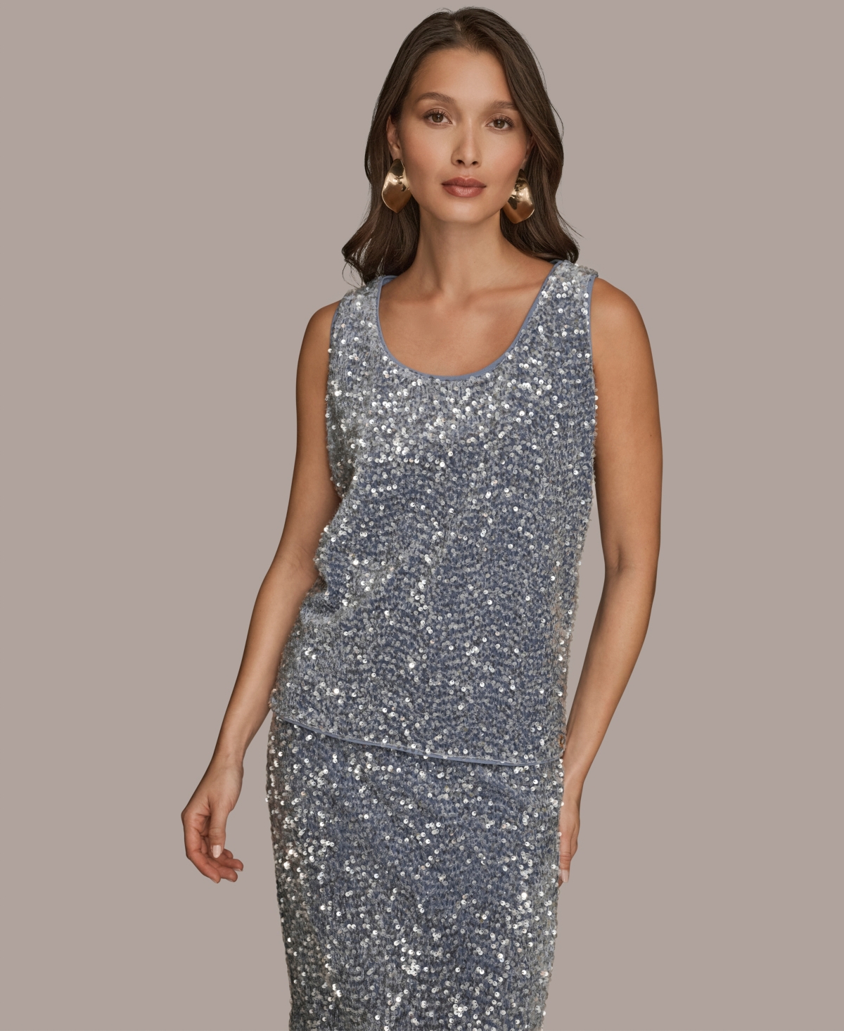 Click here for Donna Karan New York Womens Embellished Sequin Sco... prices
