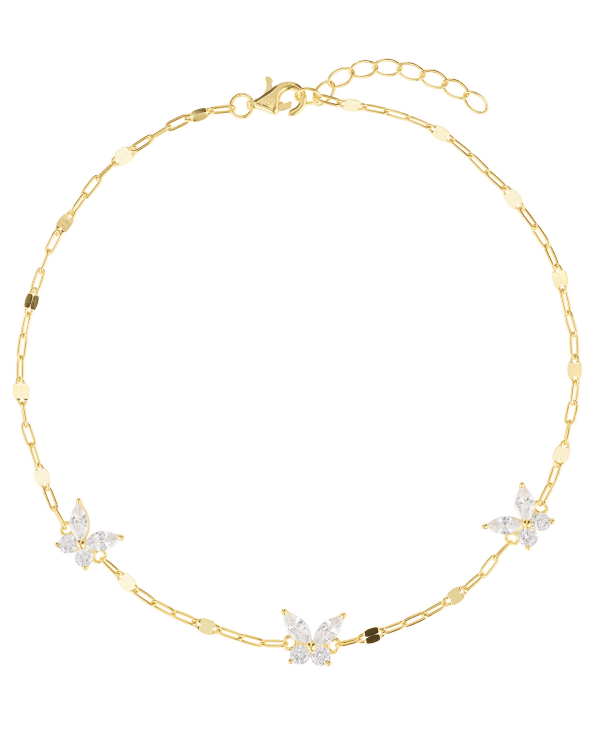 Click here for Macys Cubic Zirconia Butterfly Anklet (1.20 ct. t.... prices