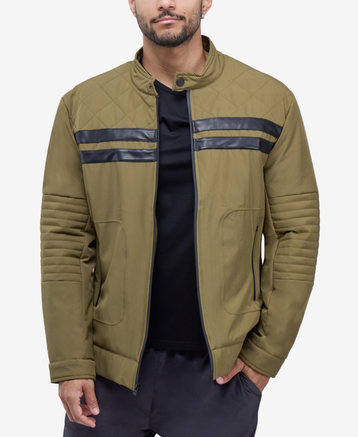 Click here for Xray Mens Quilted Jacket - Olive prices