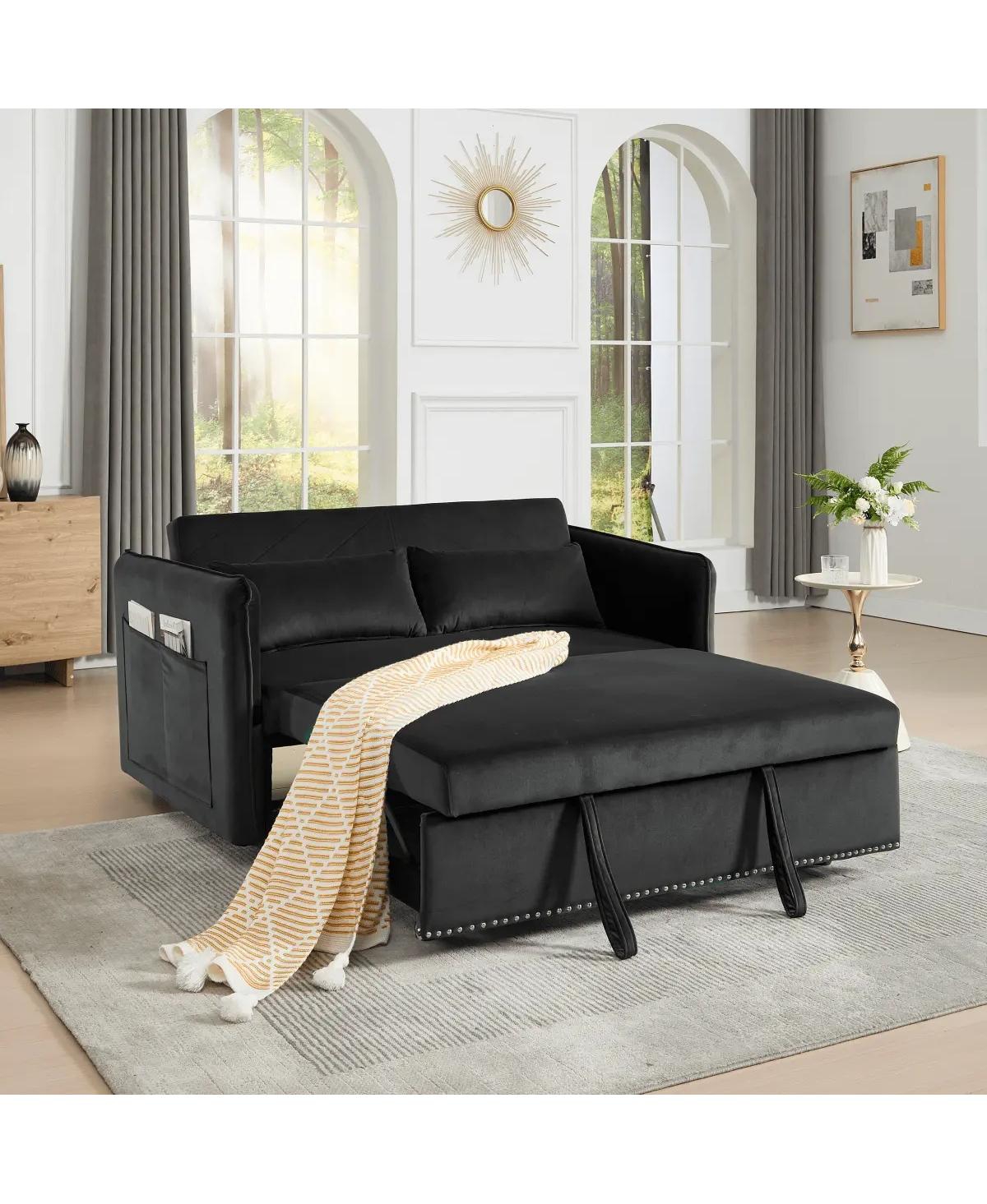 Click here for Maison Boucle 55 Velvet Sleeper Sofa Bed  Small Pu... prices