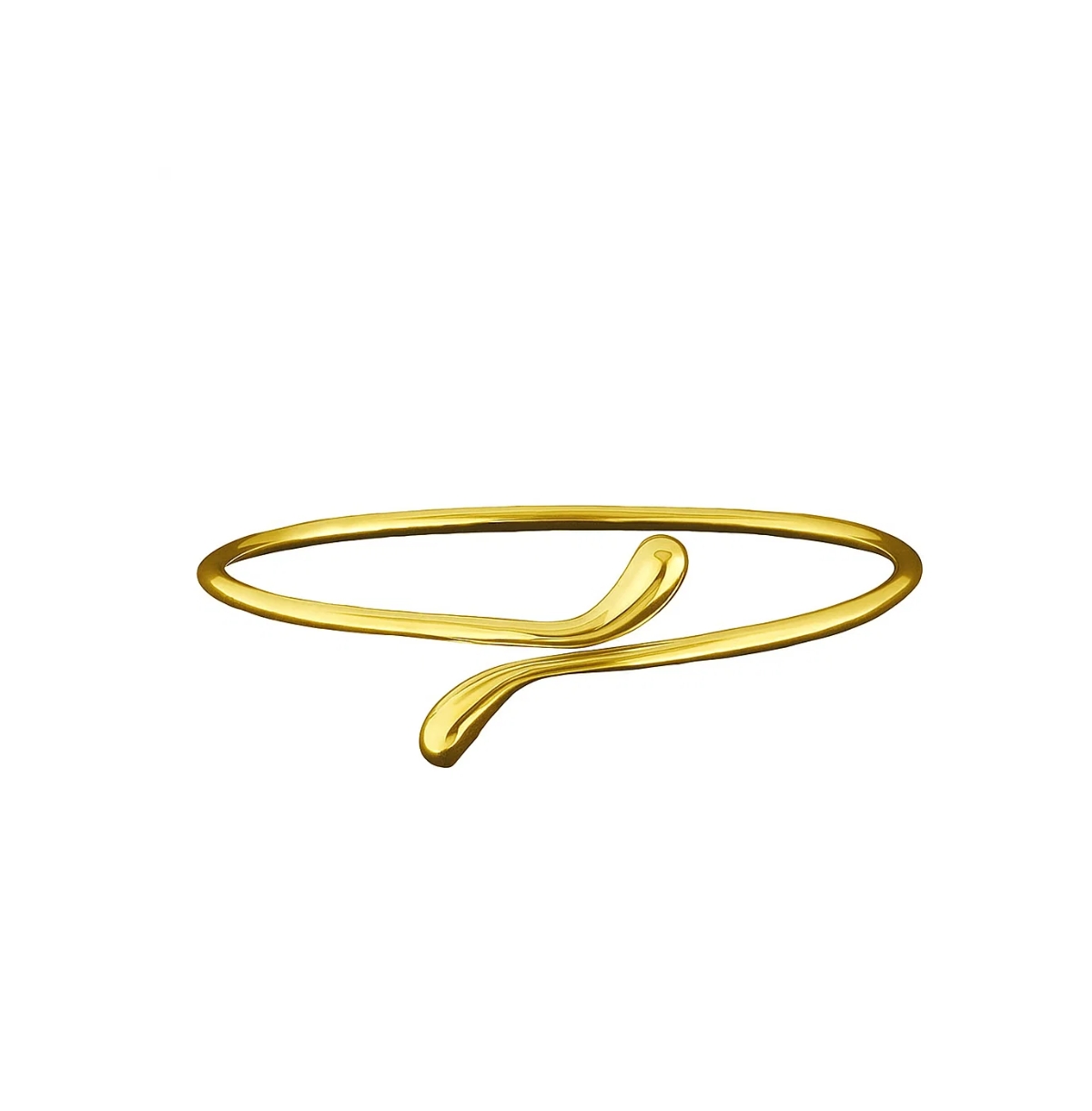 Click here for Isabella Gold Plated Teardrop Open Wrap Bangle Bra... prices