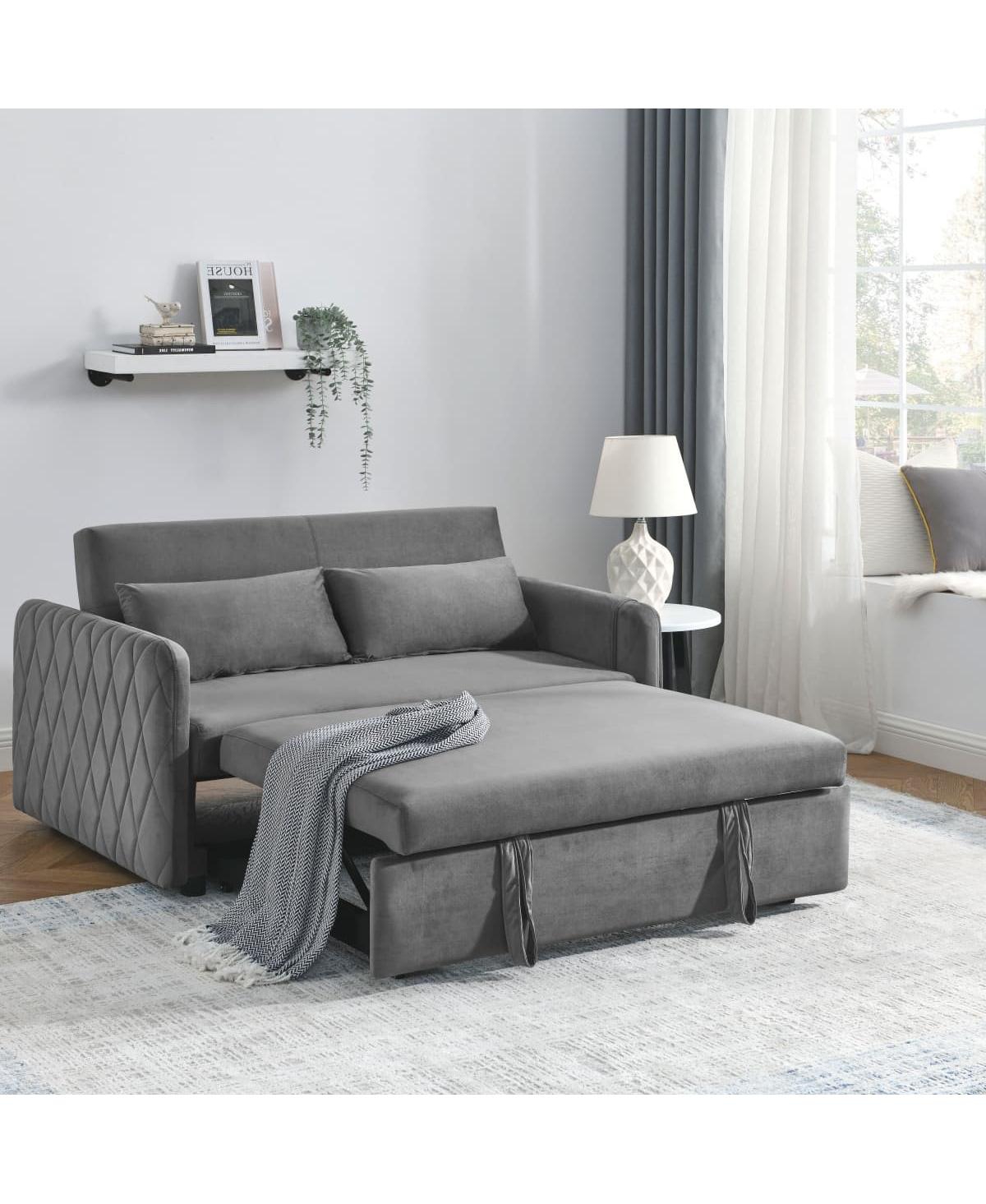 Click here for Maison Boucle 55 Velvet Sleeper Sofa with Pull-Out... prices