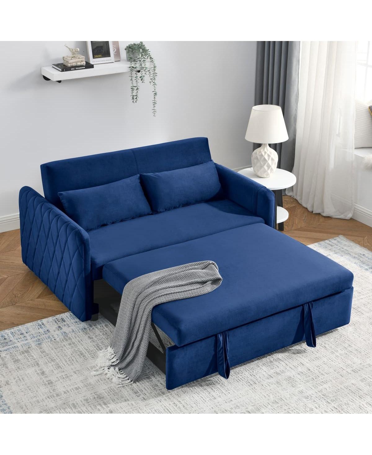 Click here for Maison Boucle 55 Velvet Sleeper Sofa with Pull-Out... prices
