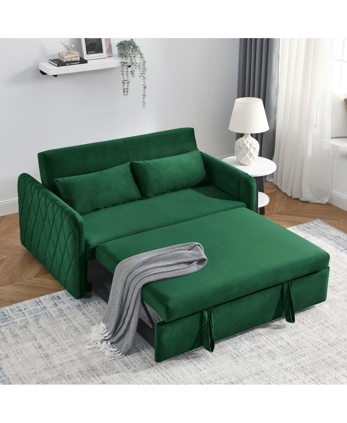 Click here for Maison Boucle 55 Velvet Sleeper Sofa with Pull-Out... prices