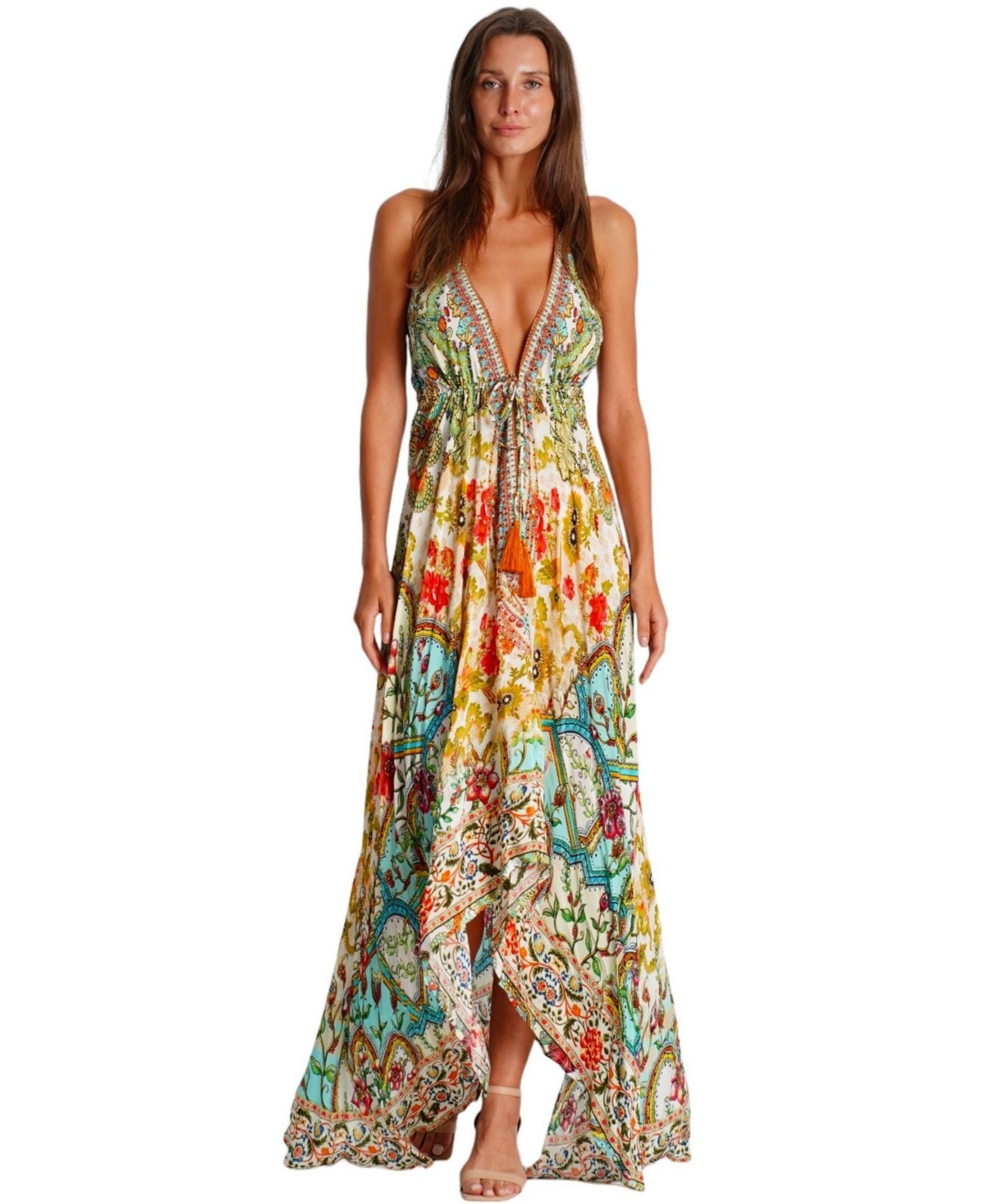 Click here for La Moda Clothing Womens Maxi Agatha halterneck Dre... prices
