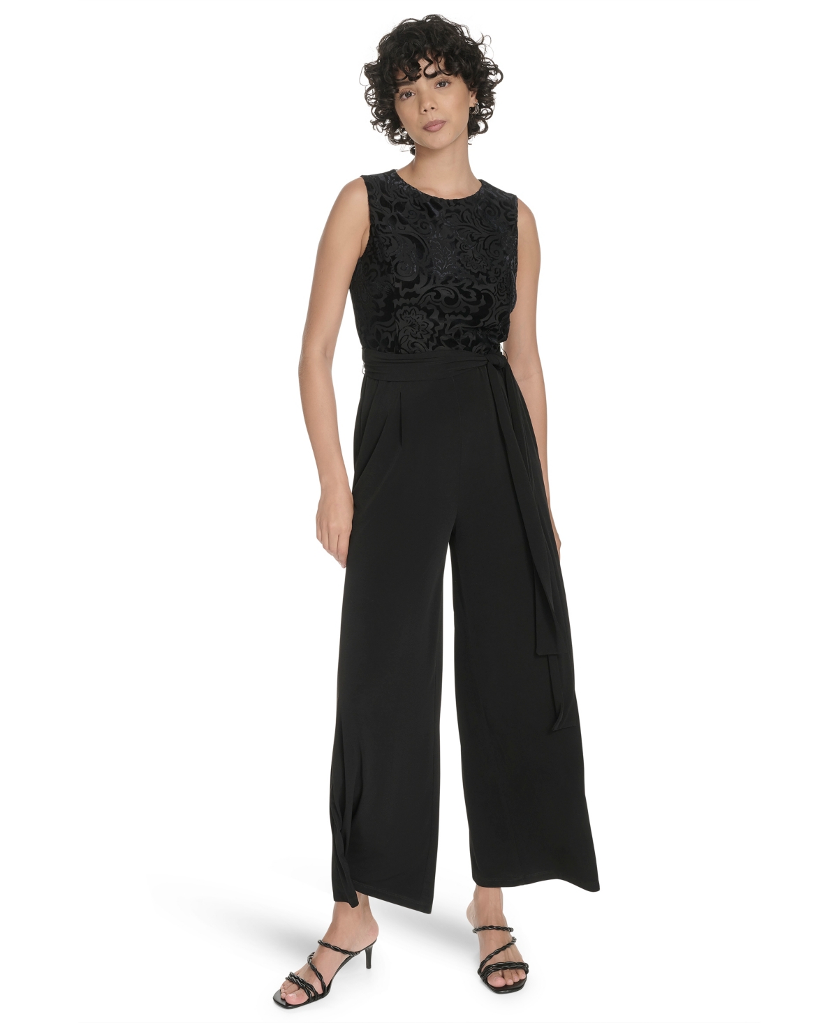 Click here for Tommy Hilfiger Womens Burnout Sleeveless Jumpsuit... prices