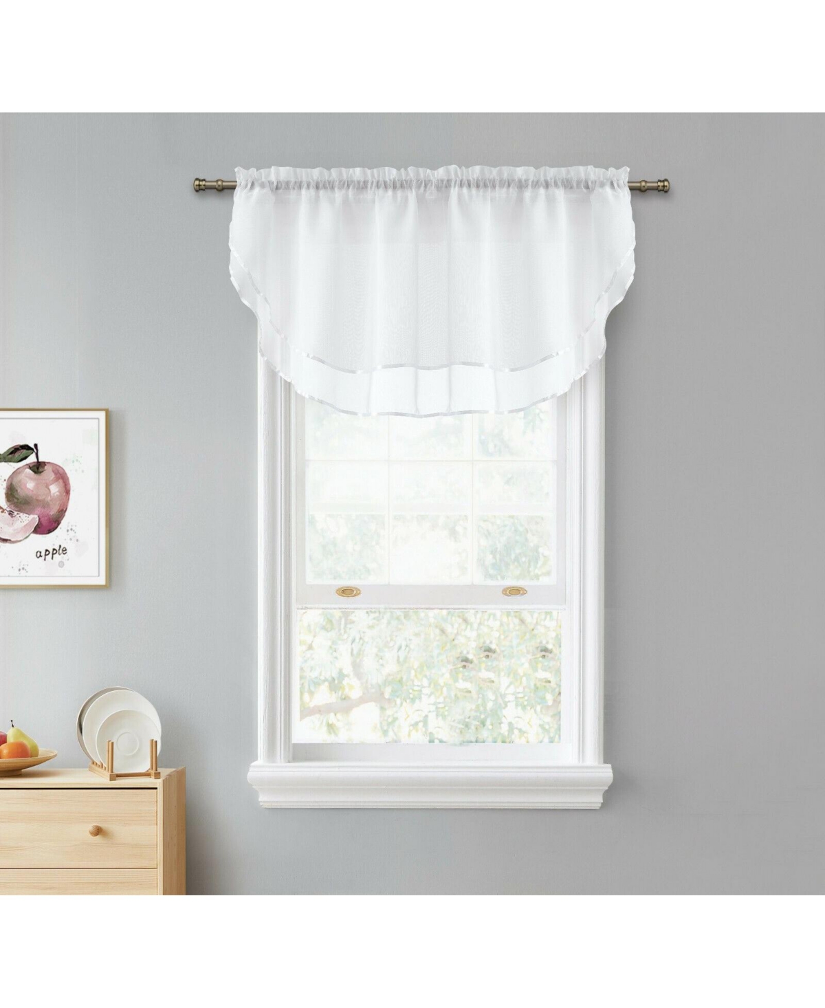 Click here for Kate Aurora Living Double Layered Sheer Rod Pocket... prices