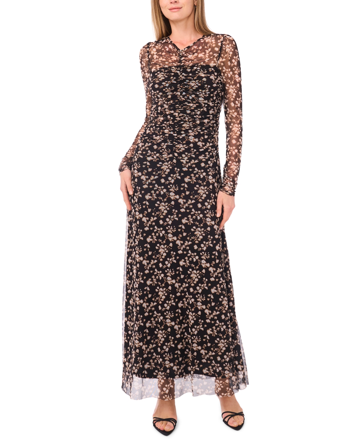 Click here for Parker Womens Printed V-Neck Long Sleeve Dress - R... prices