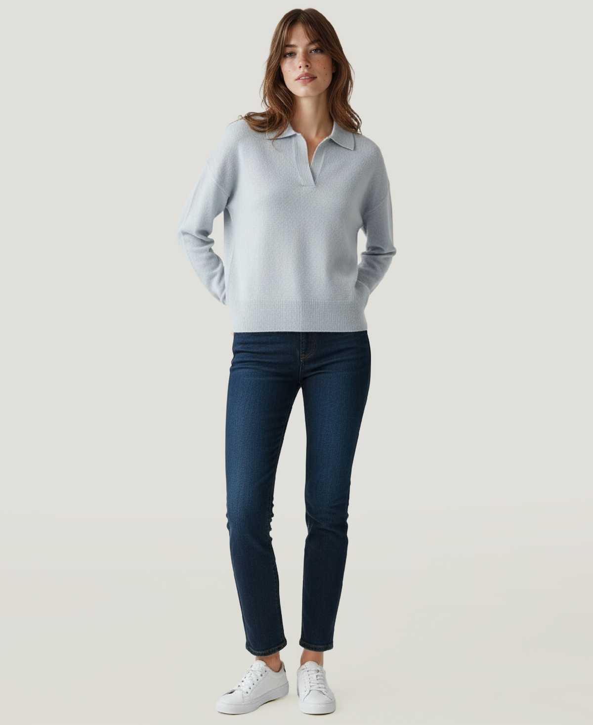 Click here for Naadam Womens Long Sleeves Lightweight Polo Sweate... prices