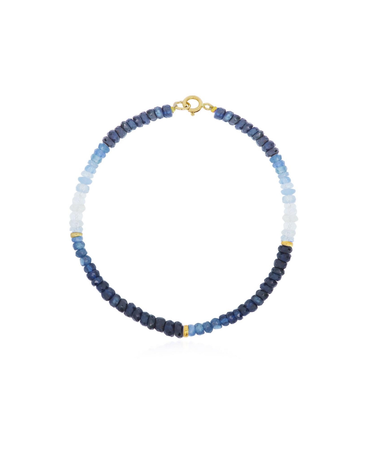 Click here for The Lovery Blue Sapphire Ombre Bead Bracelet 14K G... prices