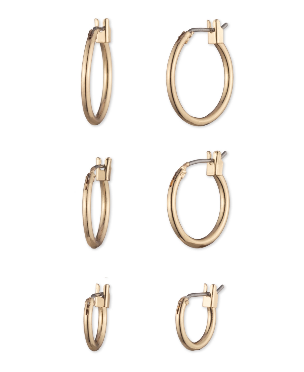 Nine West 3-Pack Gold-Tone Hoop Earrings Set - Gold