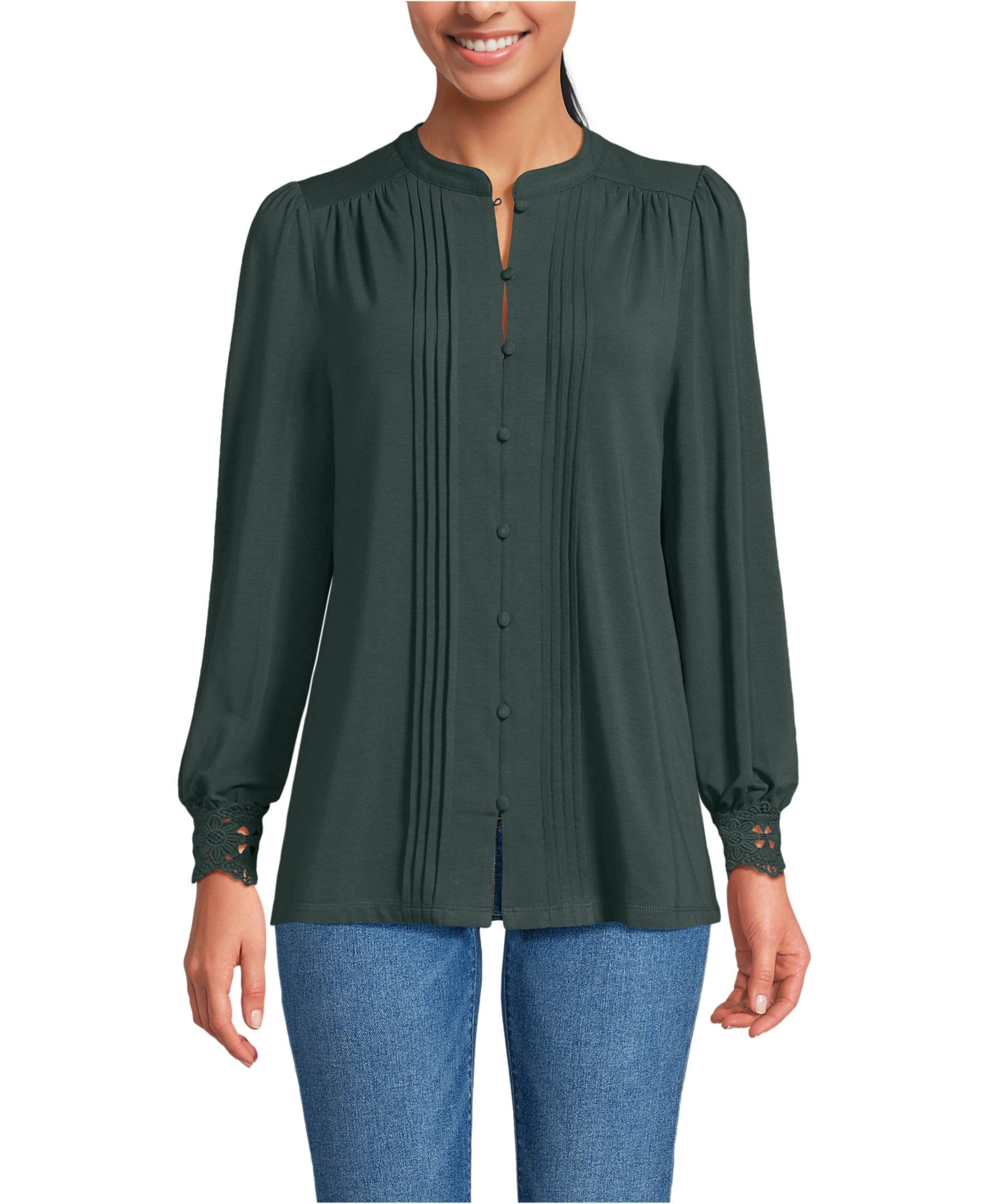 Click here for Lands End Womens Lightweight Jersey Long Sleeve Bu... prices