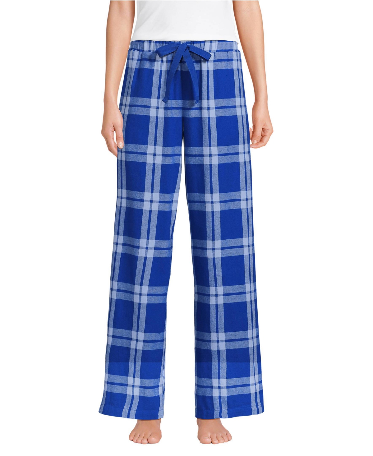 Click here for Lands End Womens Flannel Wide Leg Sleep Pants - Cl... prices