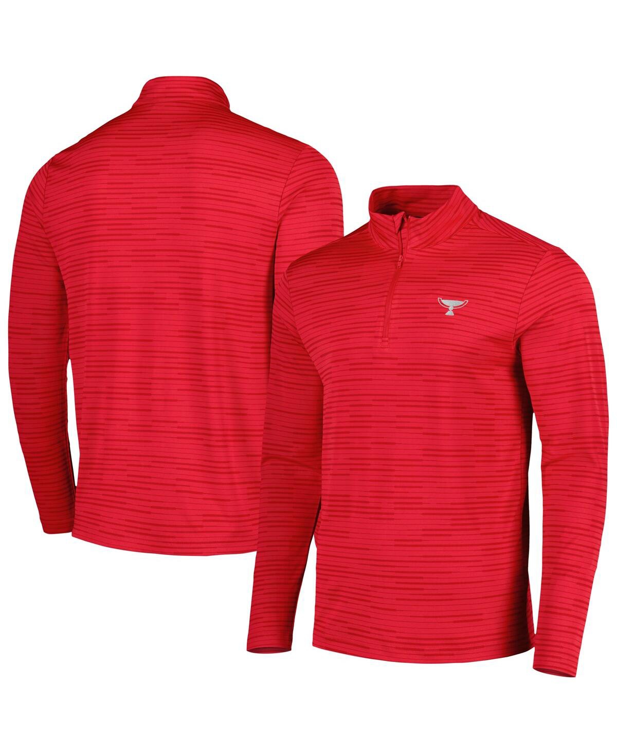 Click here for LevelWear Mens Red Tour ship Logo Quarter-Zip Hood... prices