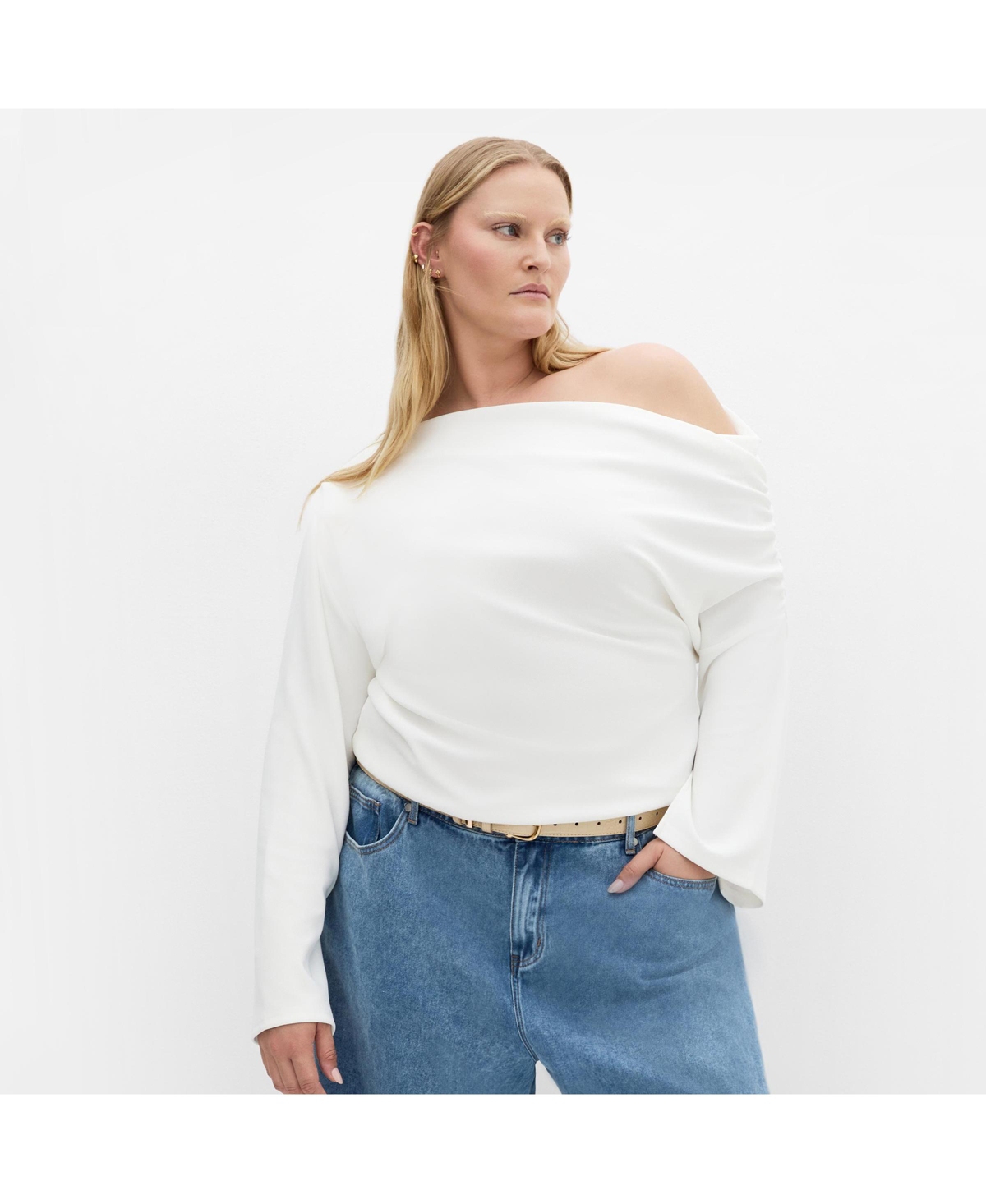 Click here for City Chic Womens Imani Off Shoulder Long Sleeve To... prices