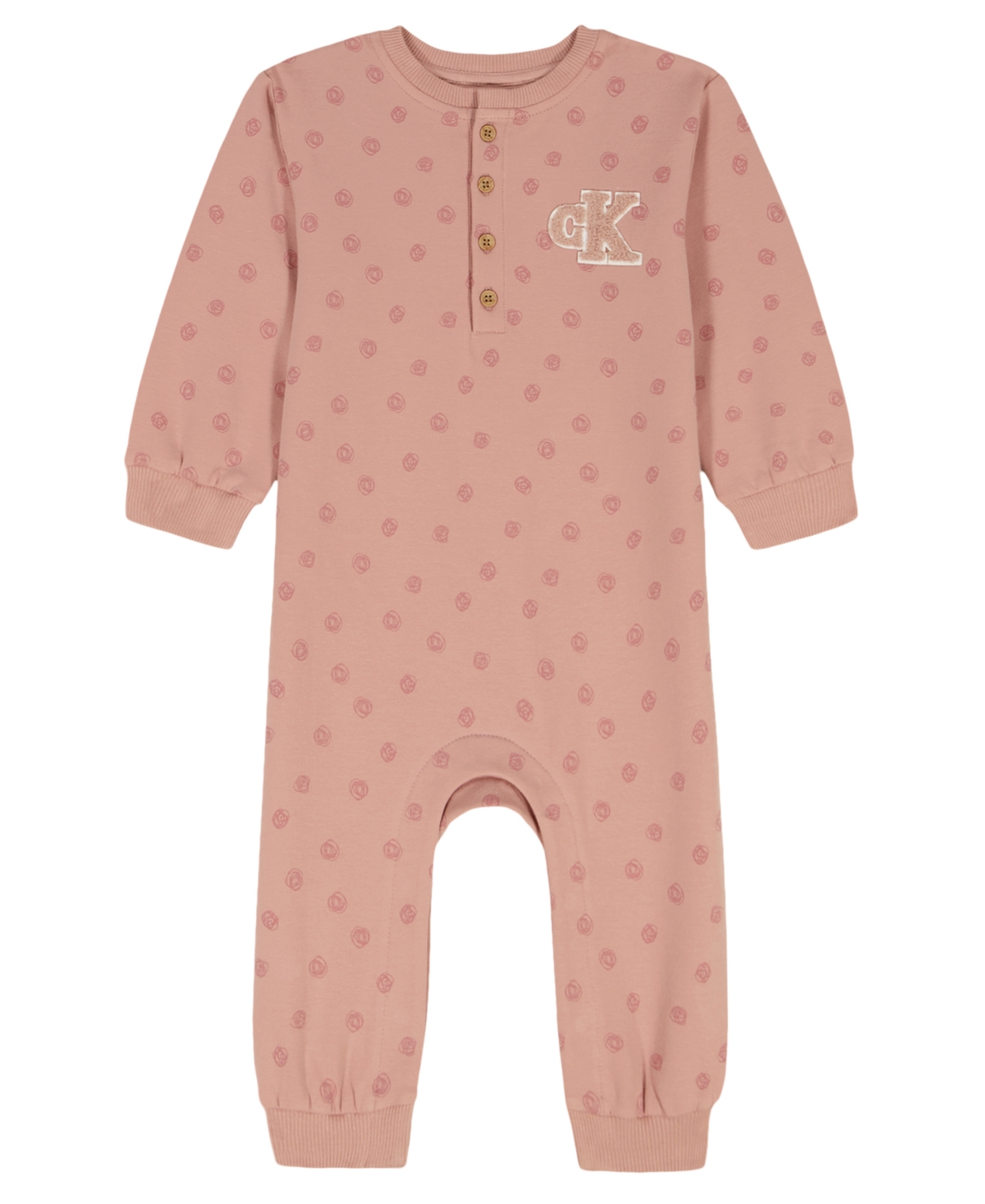 Click here for Calvin Klein Baby Girls Crewneck Coverall - Dusty... prices