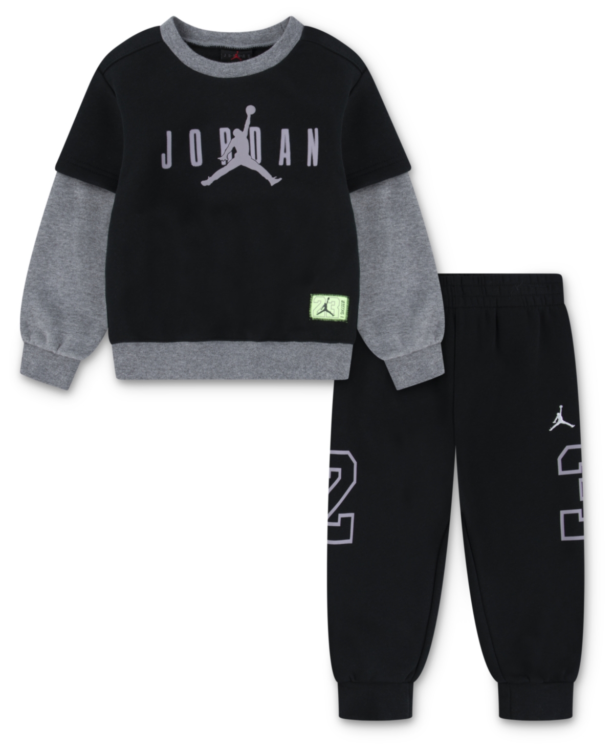 Click here for Jordan Boys Toddle 2T-4T 2-Piece Long-Sleeve Sweat... prices