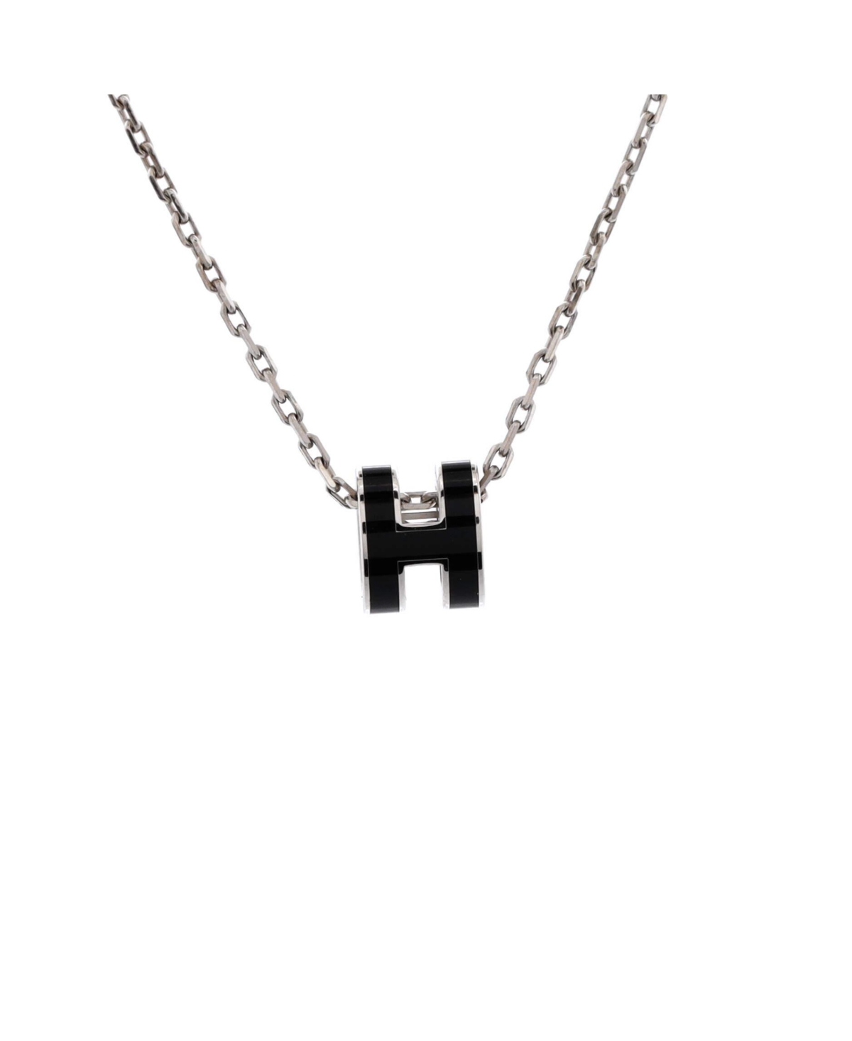 Click here for Pre-Owned HERMES Pop H Pendant Chain Necklace - En... prices