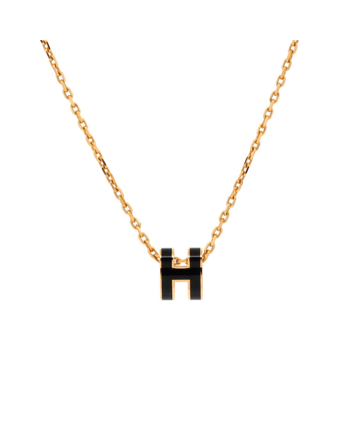 Click here for Pre-Owned HERMES Pop H Pendant Chain Necklace - En... prices