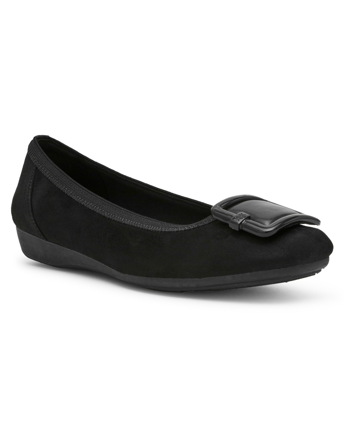Click here for Anne Klein Womens Umari Slip On Flats - Black sued... prices