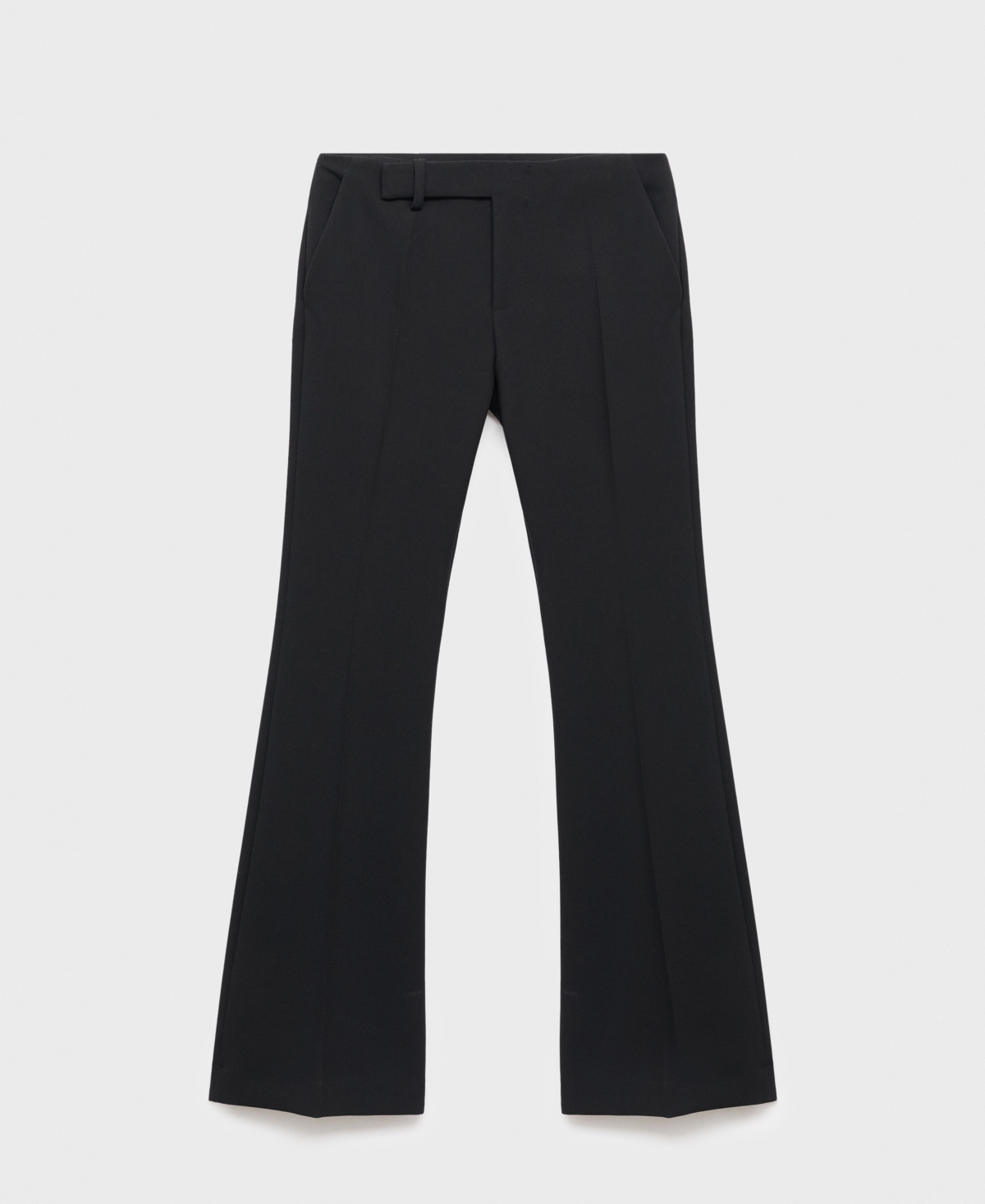 Click here for Mango Womens Mid-Rise Flare Pants - Black prices