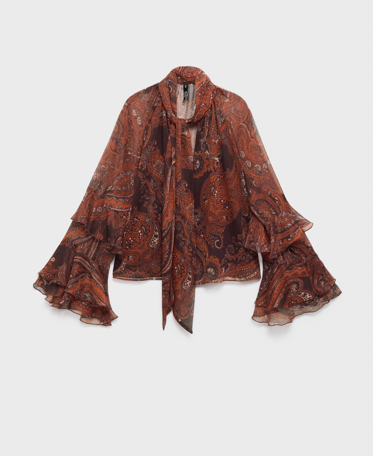 Click here for Mango Womens Paisley Print Blouse - Russet prices