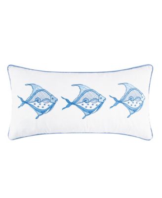 Click here for Levtex Batik Ocean Embroidered Decorative Pillow prices