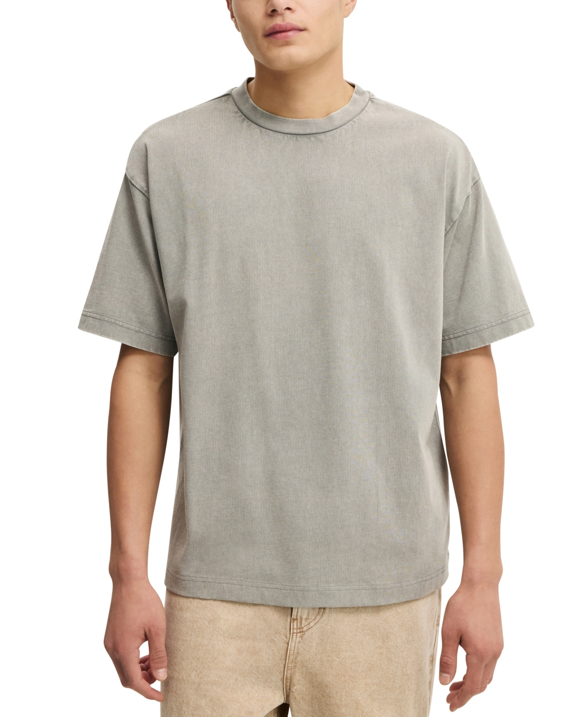Click here for Cotton On Mens Box Fit T-Shirt - Gray prices