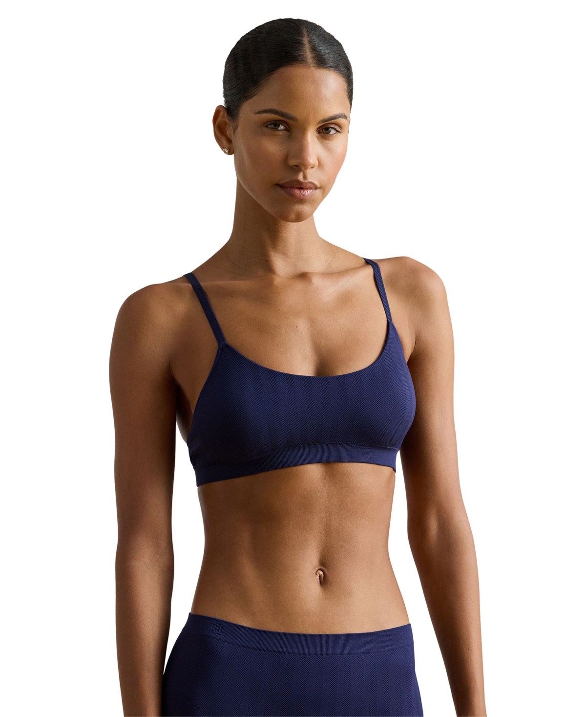 Click here for Lauren Ralph Lauren Womens Padded Bralette - Navy prices