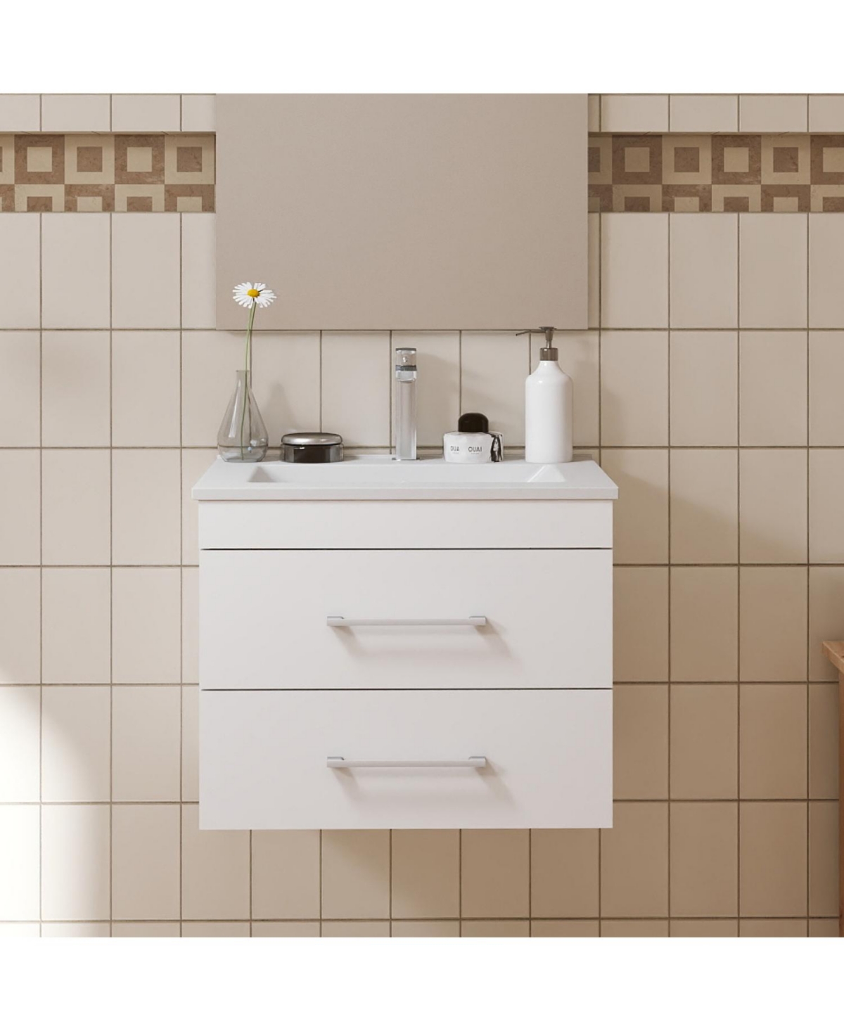 Click here for Streamdale Furniture 24" White Gloss Wall-Mou... prices