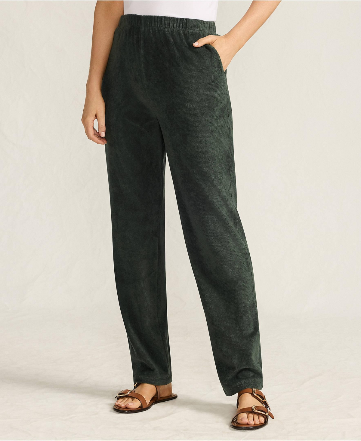 Click here for Lands End Womens Sport Knit High Rise Corduroy Pan... prices