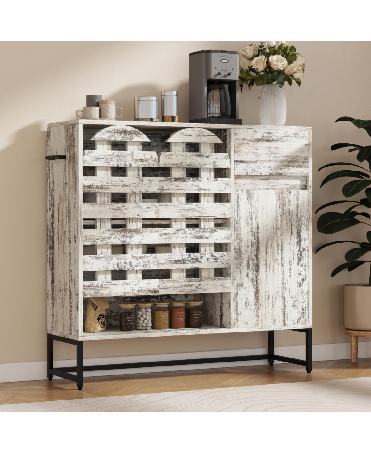 Click here for Streamdale Farmhouse Sideboard Cabinet  Coffee Bar... prices