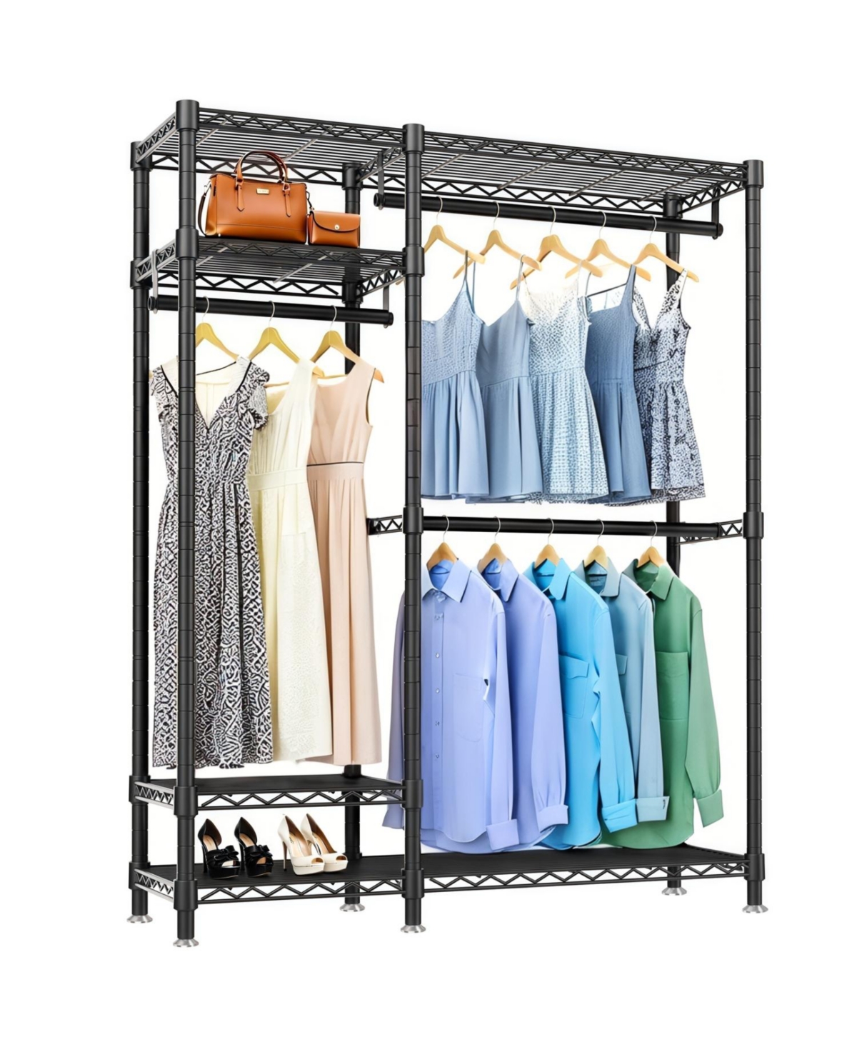 Click here for Streamdale Heavy Duty Adjustable Clothes Rack w/ 6... prices