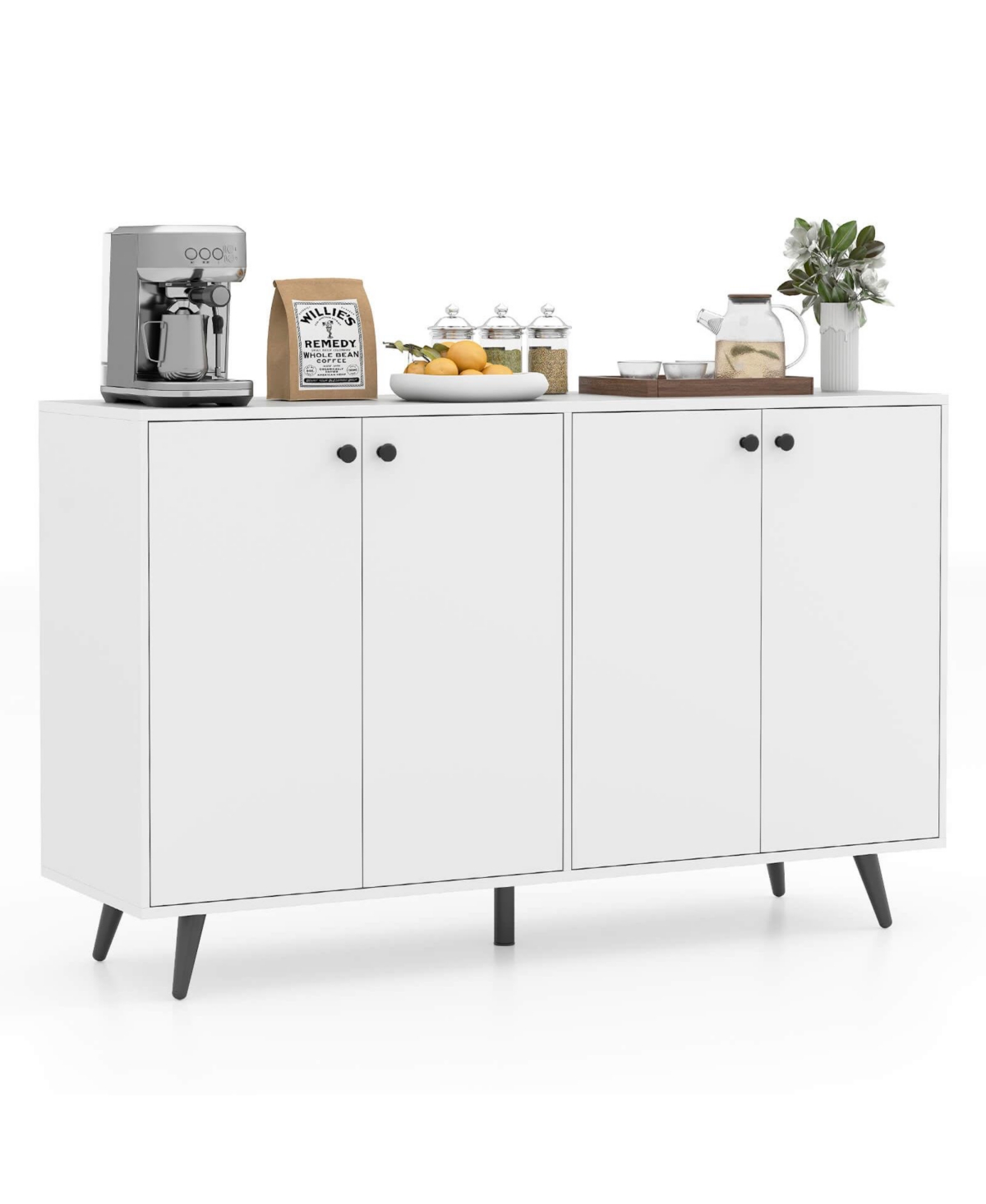 Click here for Buffet Sideboard Mid Century Modern 4-Door Storage... prices