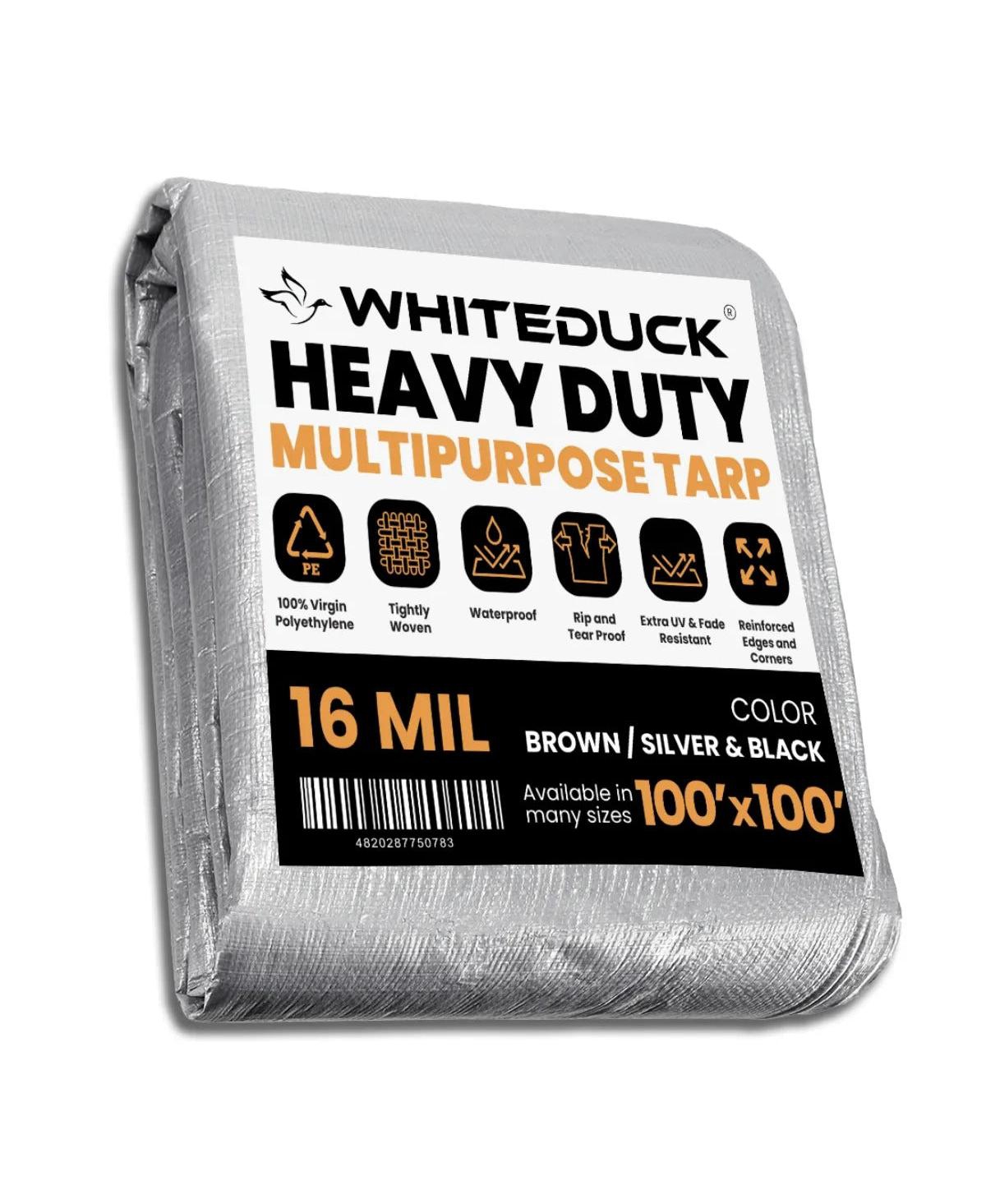 Click here for 8 oz. Poly Tarpaulin 100x100 Silver & Black - Silv... prices