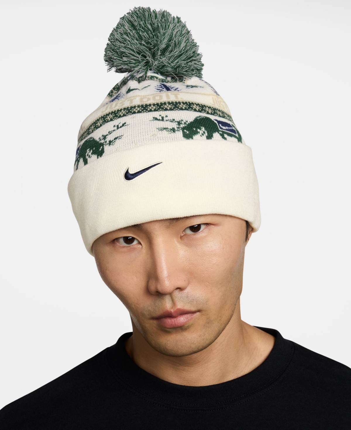 Click here for Nike Mens Peak Winter Wonderland Beanie - Sail prices