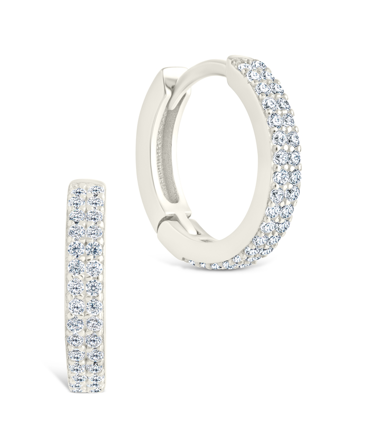 Click here for Sterling Forever Sterling Silver Emerson Micro Hoo... prices