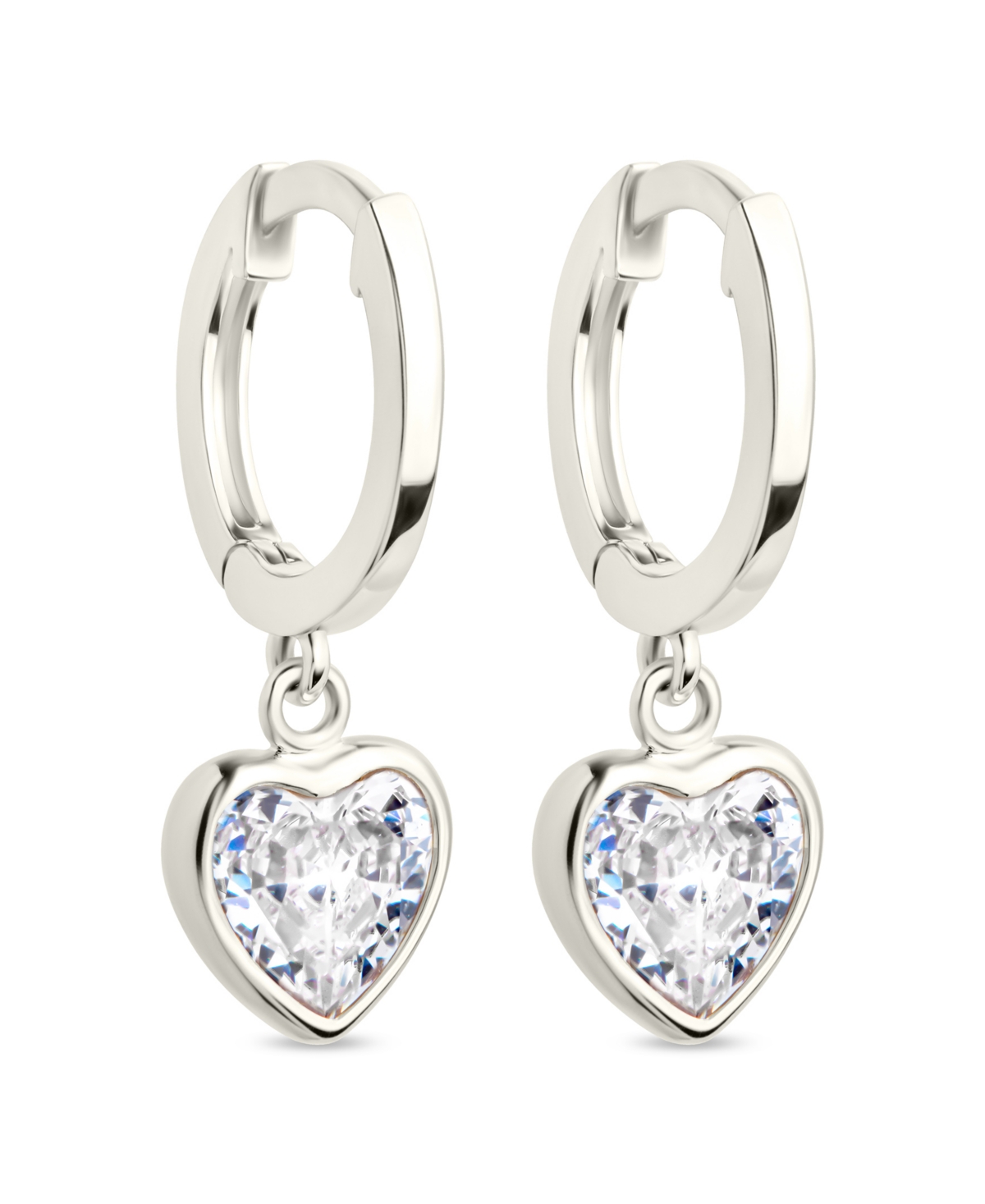 Click here for Sterling Forever Sterling Silver Lizzy Cz Heart Dr... prices