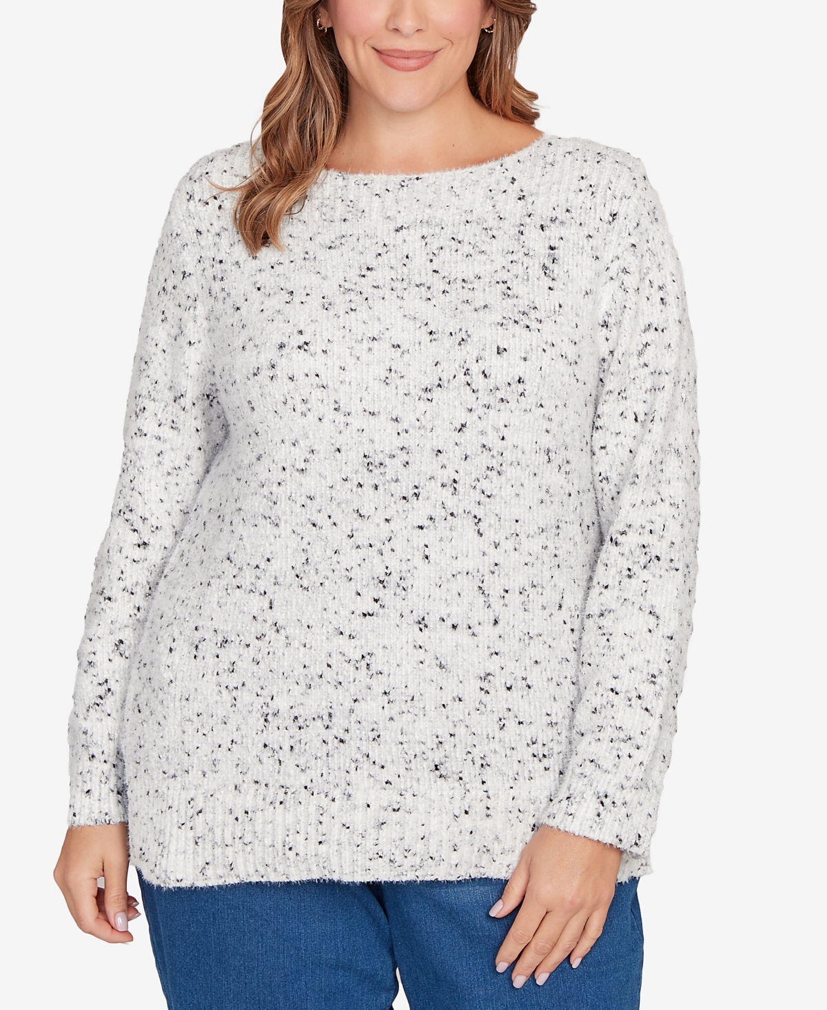 Click here for Ruby Rd. Plus Size Speckled Chenille Eyelash Sweat... prices