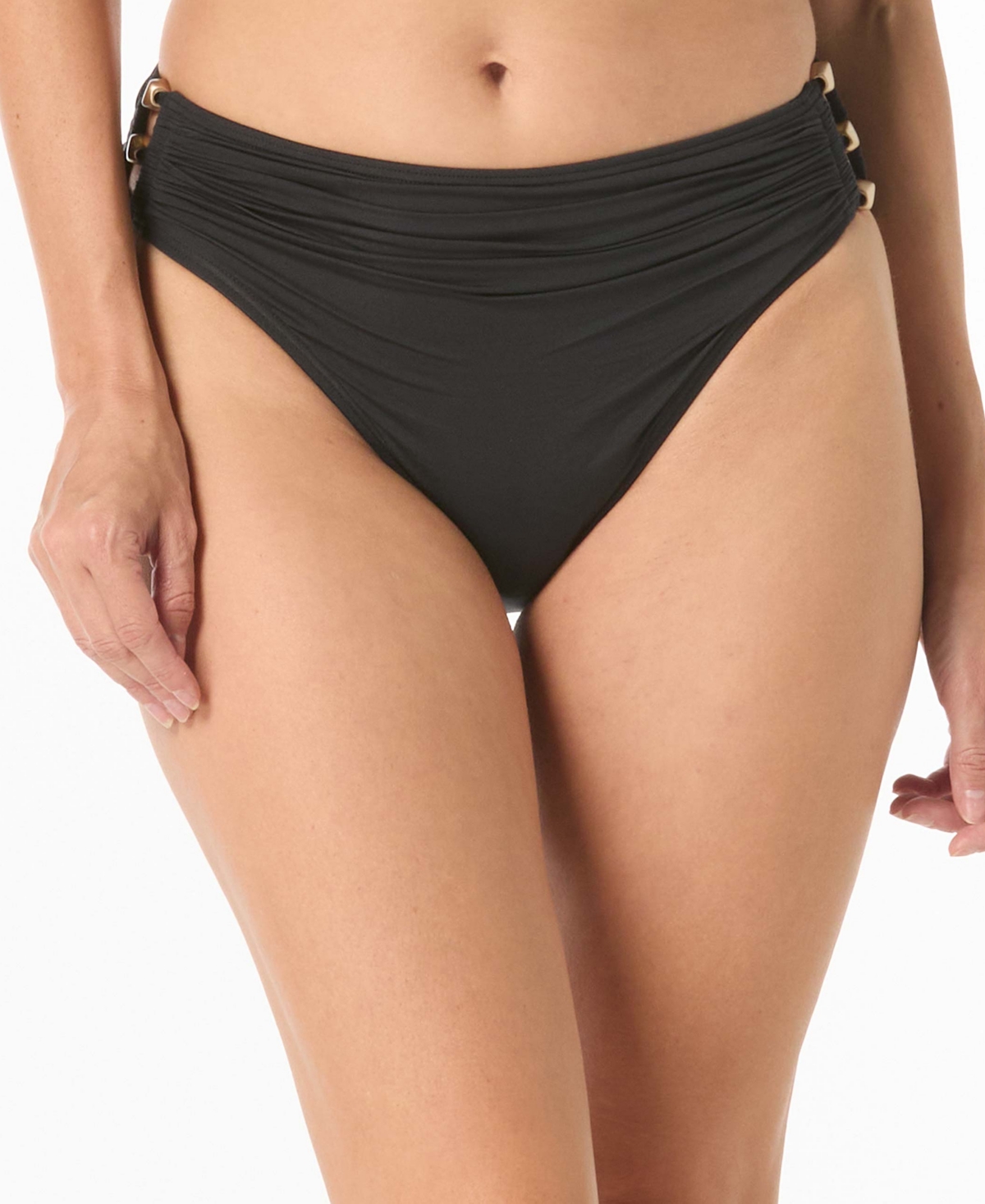 Click here for Carmen Marc Valvo Womens Beaded Bikini Bottom - Bl... prices