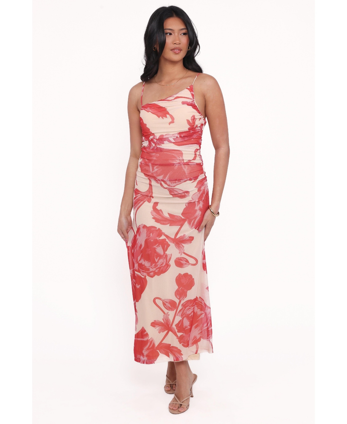 Click here for Petal and Pup Womens Jasmine Maxi Dress - Red flor... prices